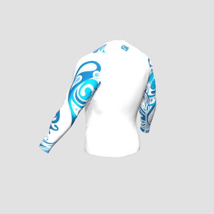 Surfing men's White Beach Rash Guard