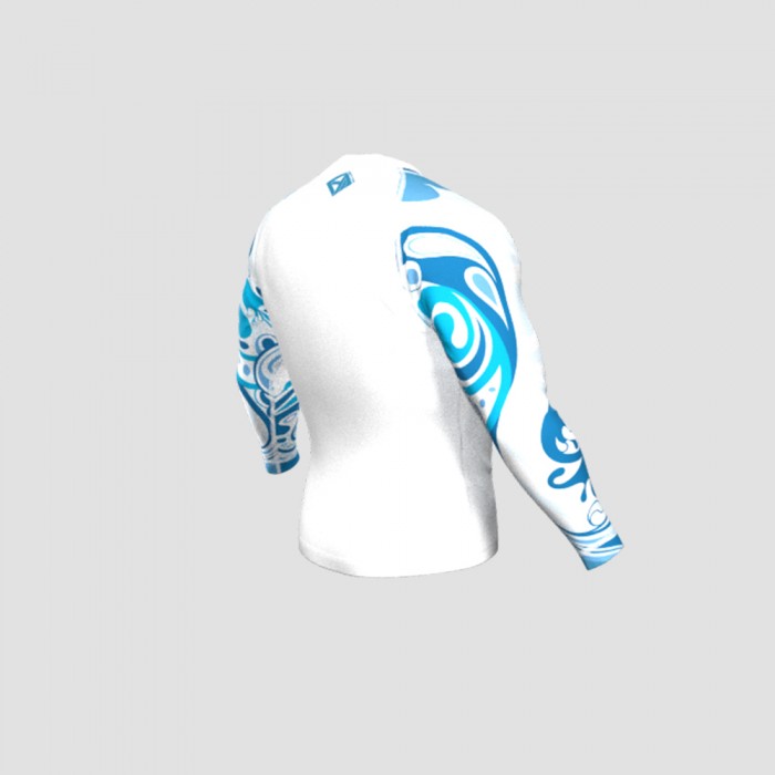 Surfing men's White Beach Rash Guard